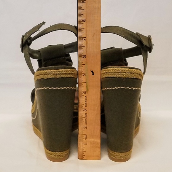 Wild Pair | Shoes | Wild Pair Army Green Distress Platform Wedge | Poshmark